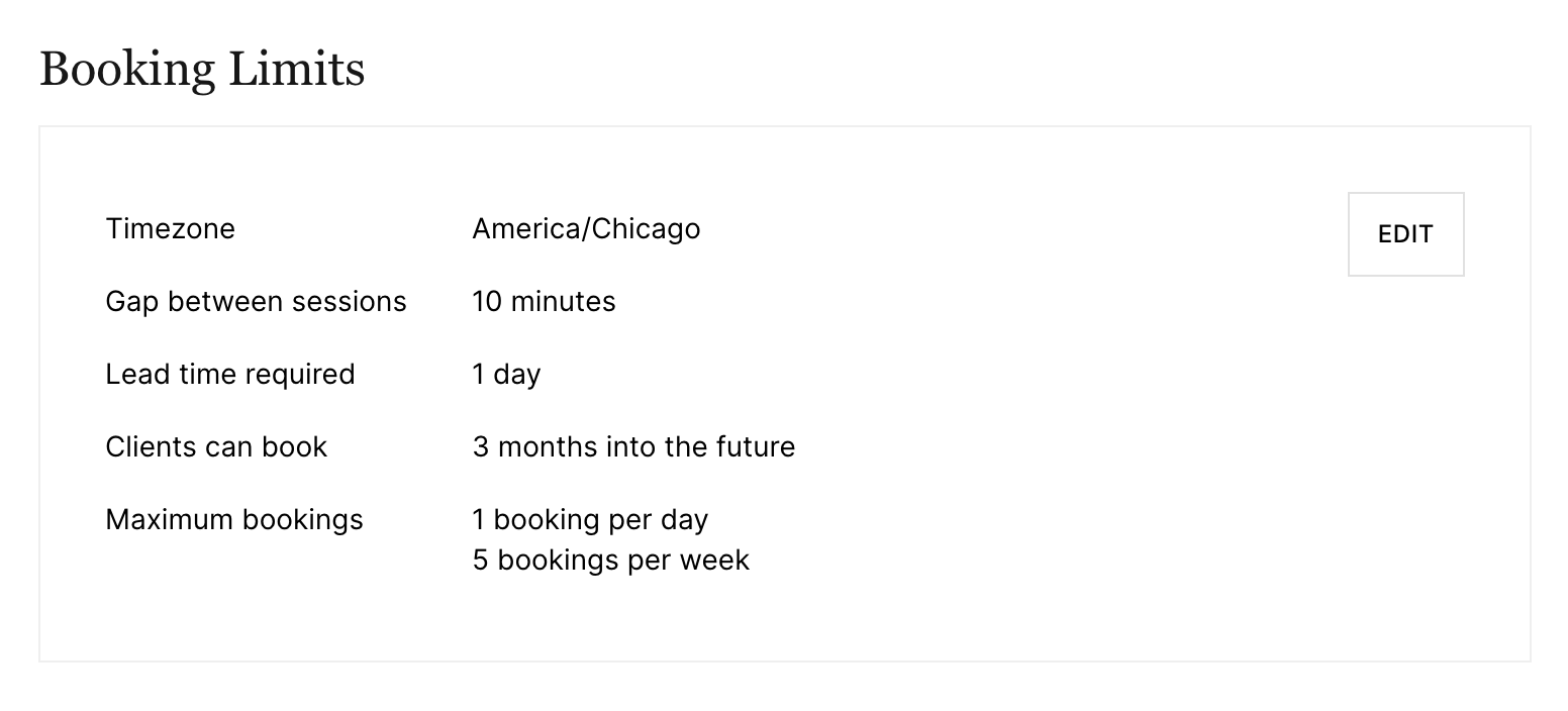 Set your availability – Session Help